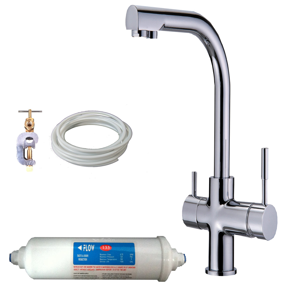 NW08 Delux Triflow 3 Way Tap and Filter System – Water Filter Men